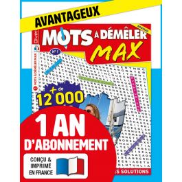 Abonnement 1 AN à Démêle Mots MAX